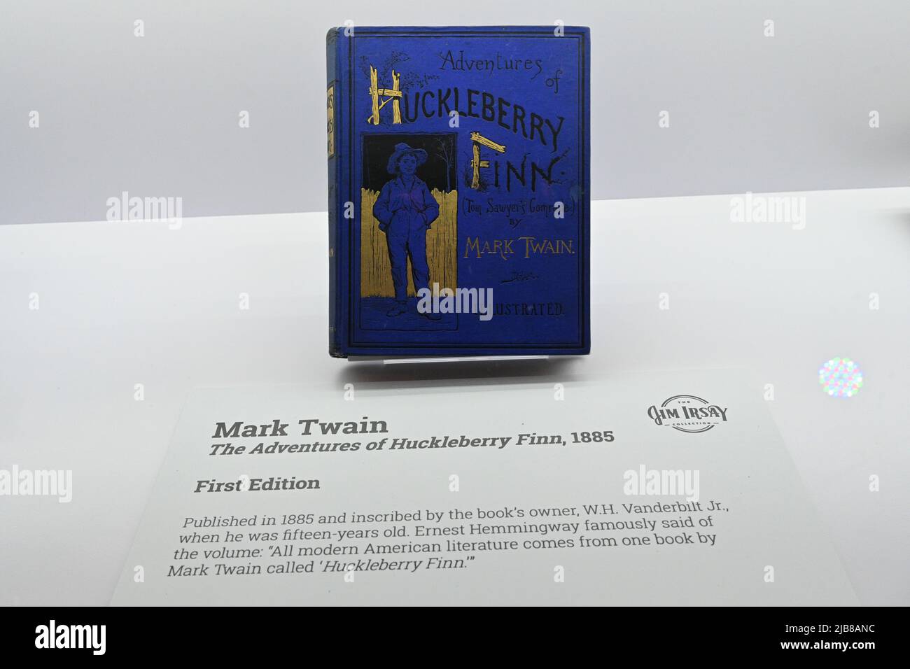 First edition Mark Twain books on display as part of the The Jim Irsay ...