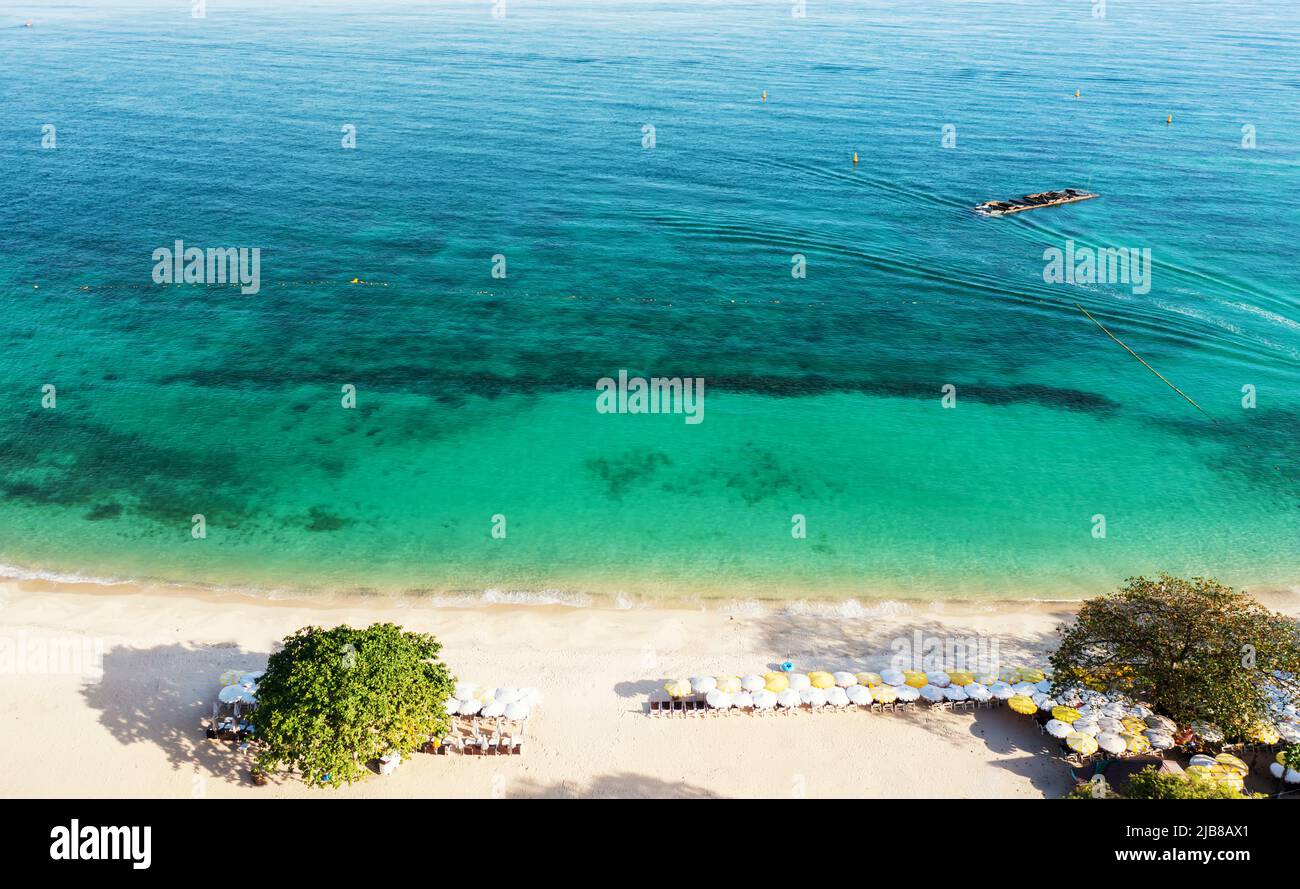 Aerial view of Koh Larn island (koh lan), Thailand in a summer day ...