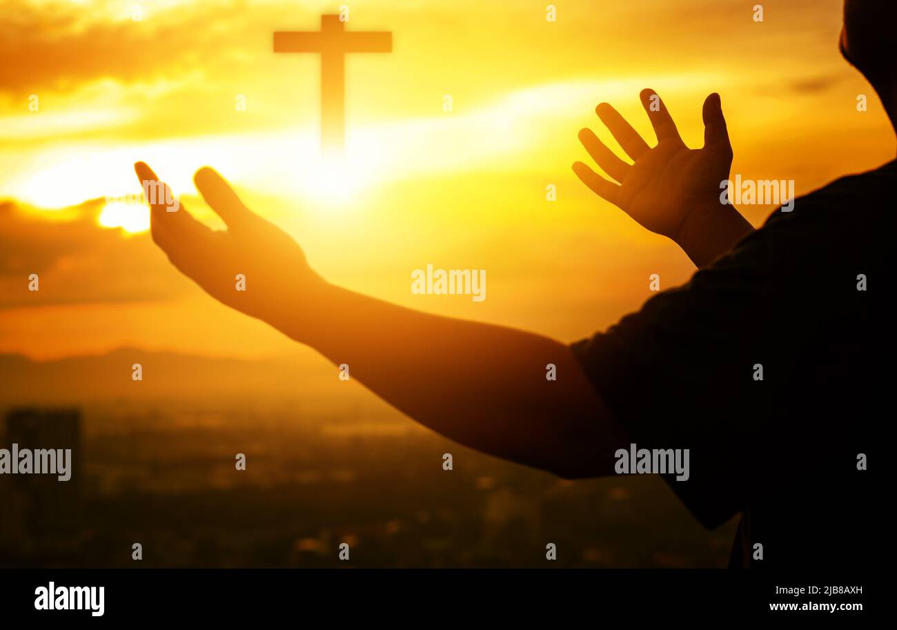 Human hands open palm up worship. Eucharist Therapy Bless God Helping ...