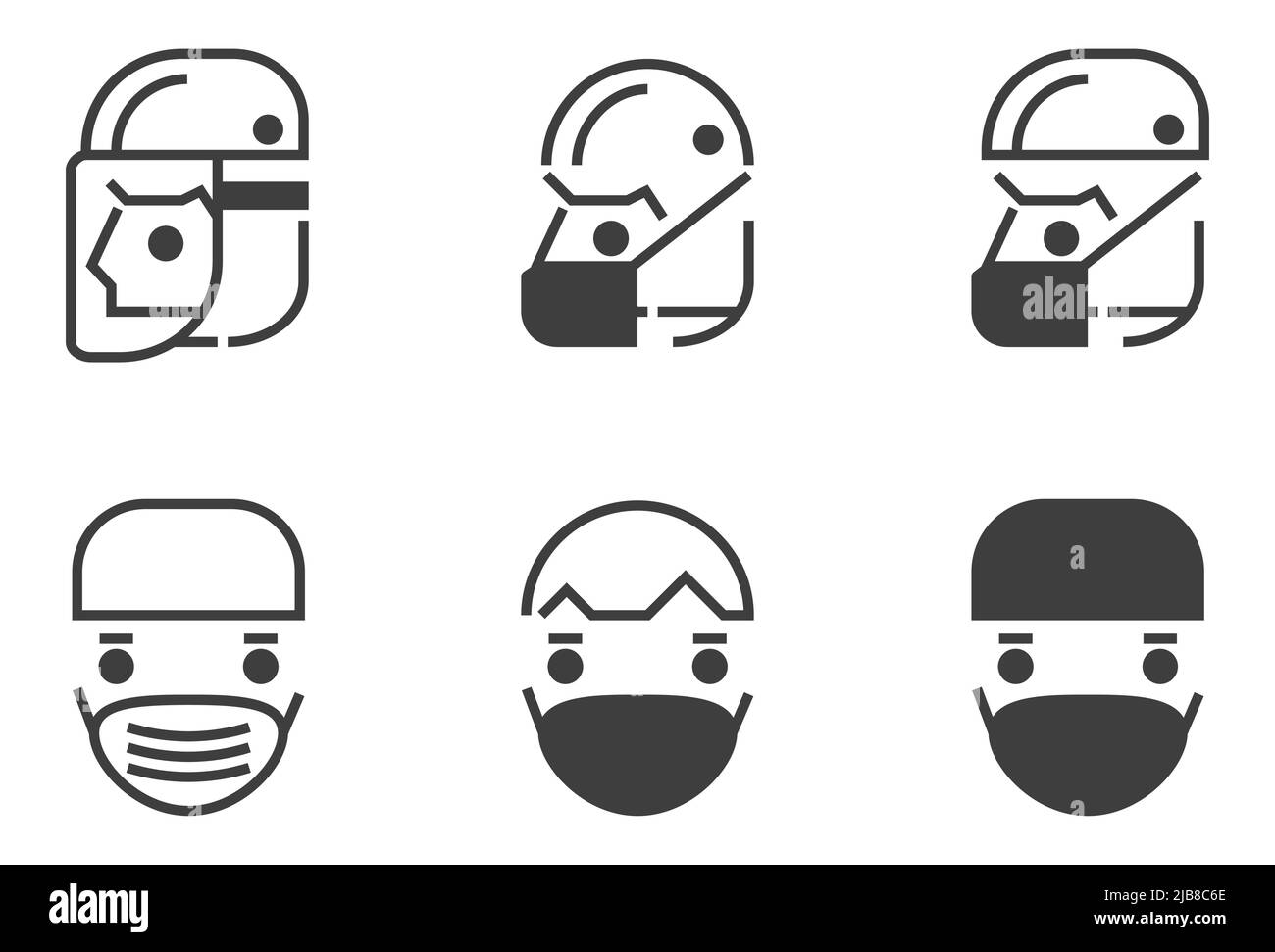 Simple set wear protective face mask icons for your design Stock Vector ...