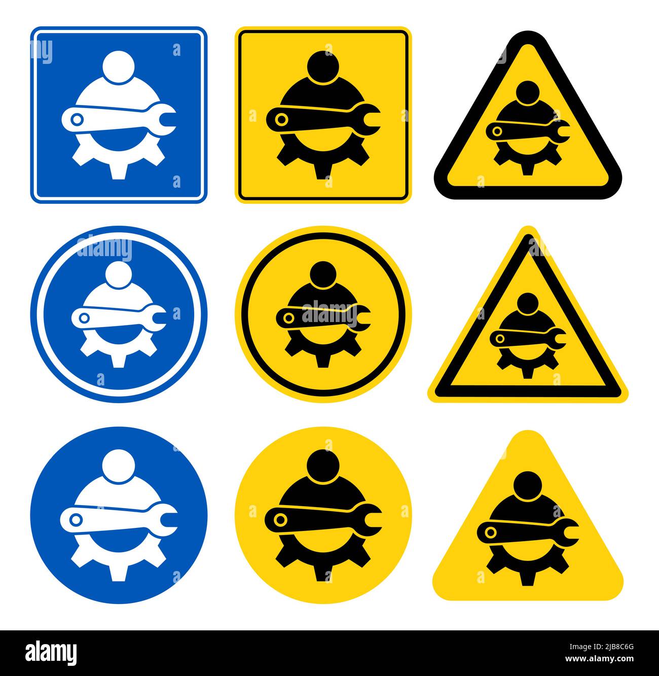 technician Maintenance icon Symbol Sign Isolate on White Background ...