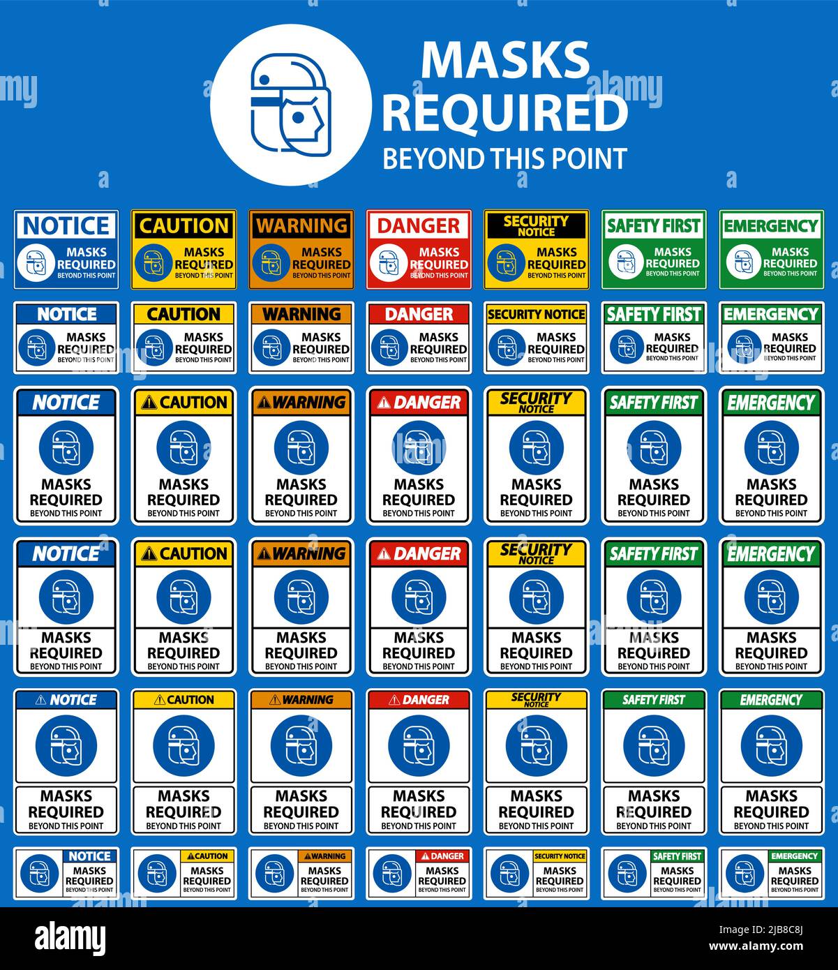 Symbol Masks Required Beyond This Point Sign Stock Vector Image & Art ...