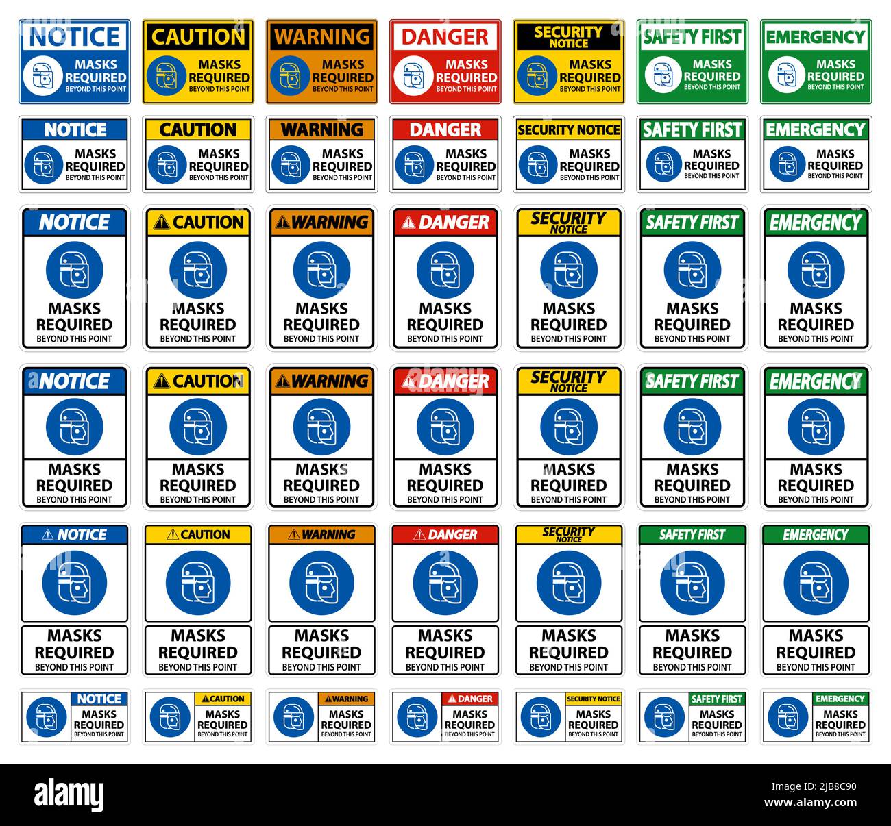 Symbol Masks Required Beyond This Point Sign Stock Vector Image & Art ...