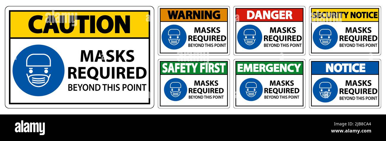 Symbol Masks Required Beyond This Point Sign Stock Vector Image & Art ...