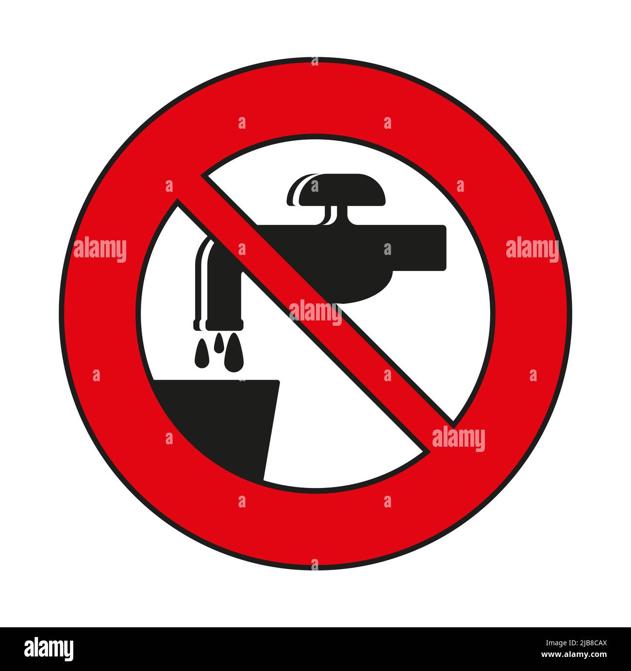 Not Drinking Water Symbol sign isolated on white background Stock ...