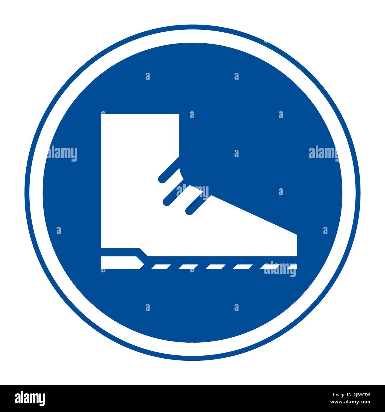 Wear Foot Protection Sign Isolate On White Background Stock Vector ...