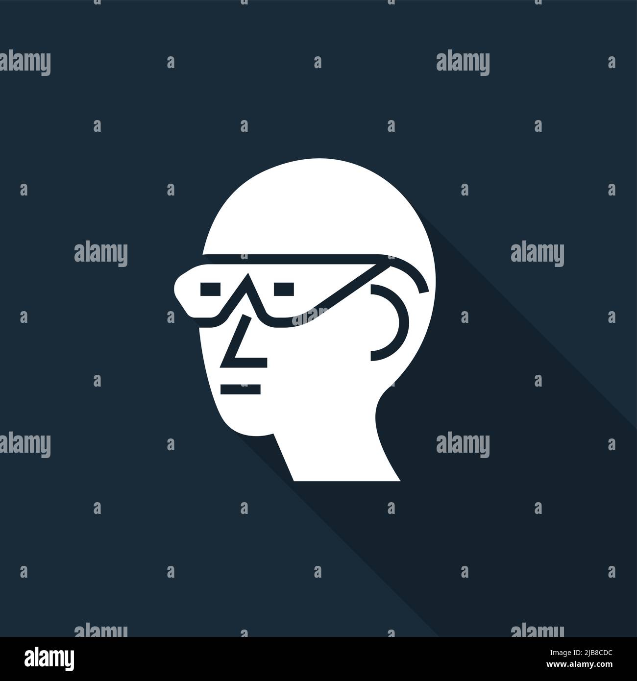 Wear Eye Protection Sign Isolate On White Background,Vector ...