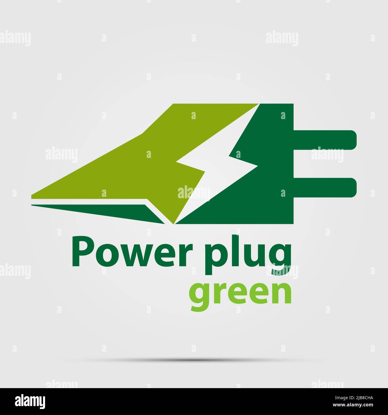 Ecology Power plug green logo icon design template Stock Vector Image ...