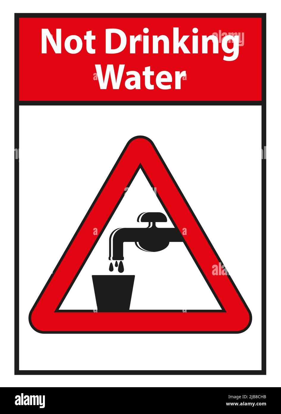 Not Drinking Water Symbol sign isolated on white background Stock ...