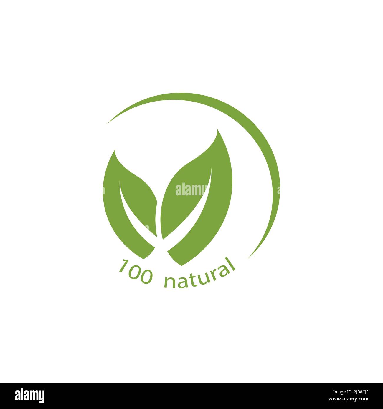 100% natural label, with curves, get beautiful logos,Vector llustration ...
