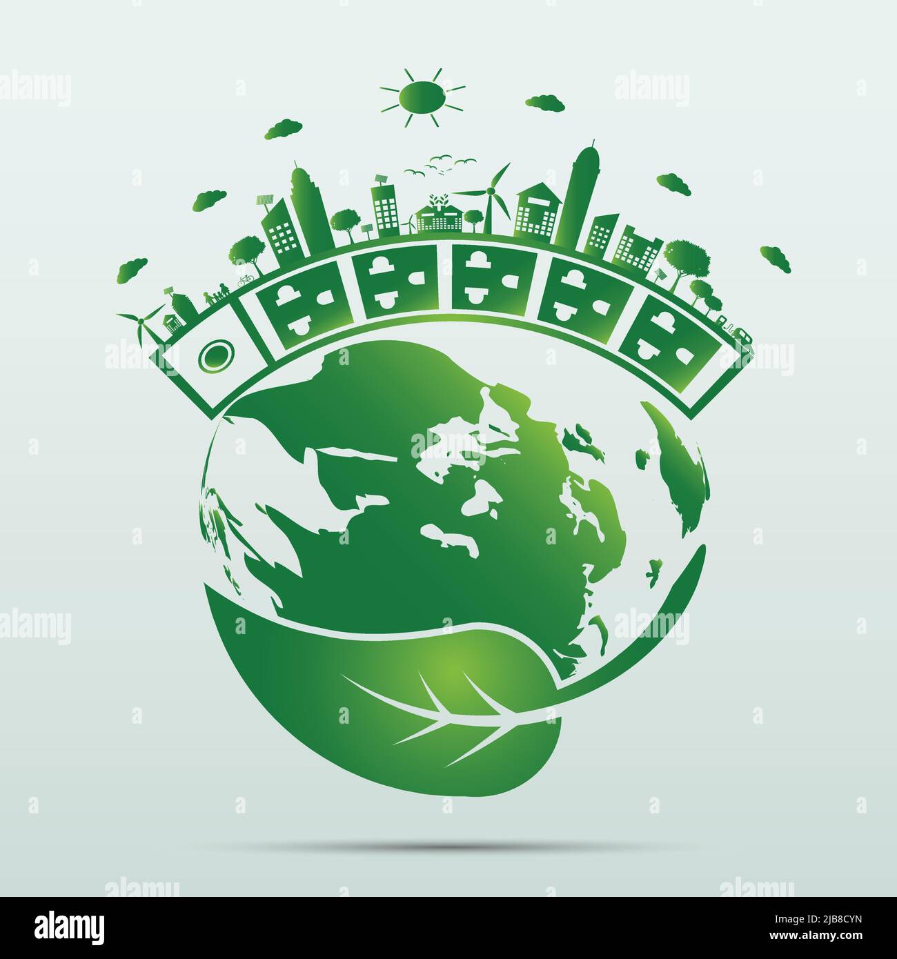 Energy ideas save the world concept Power plug green ecology,Vector ...