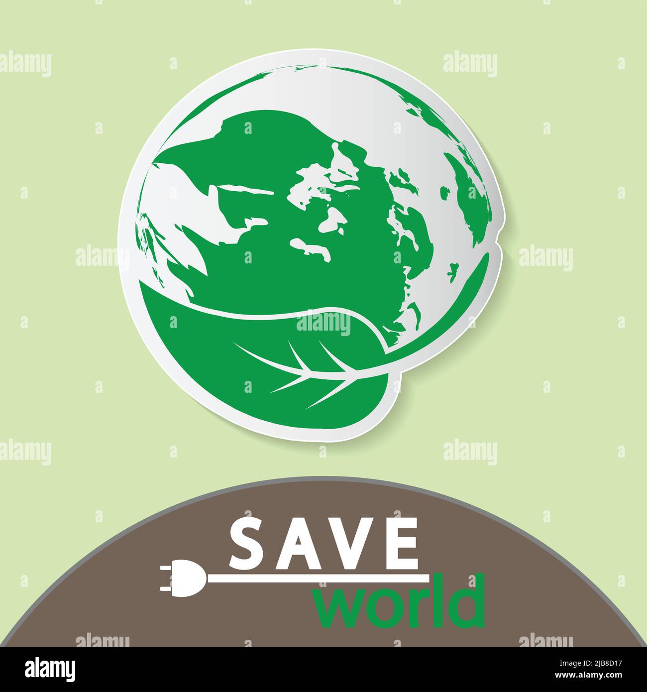 Green earth Concept with Leaves,ecology nature,Vector illustration ...