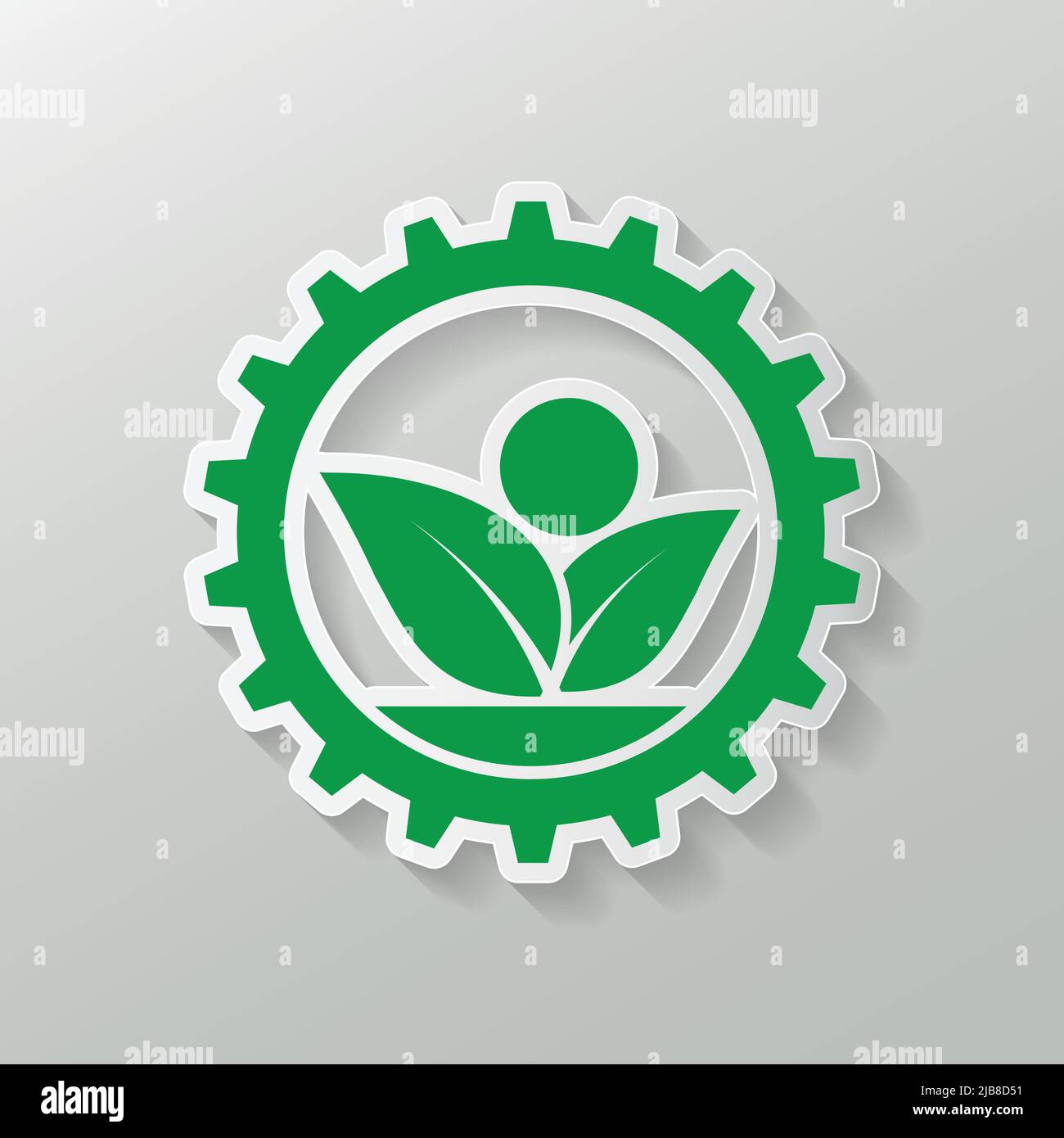 ecology gear and leaf logo,Vector illustration Stock Vector Image & Art ...