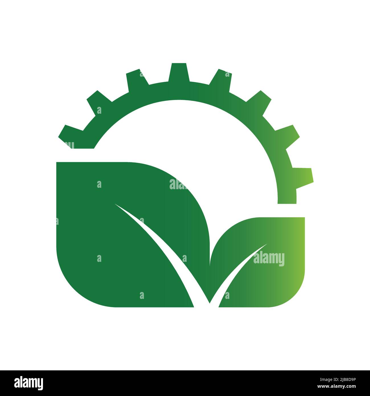 ecology gear and leaf logo,Vector illustration Stock Vector Image & Art ...