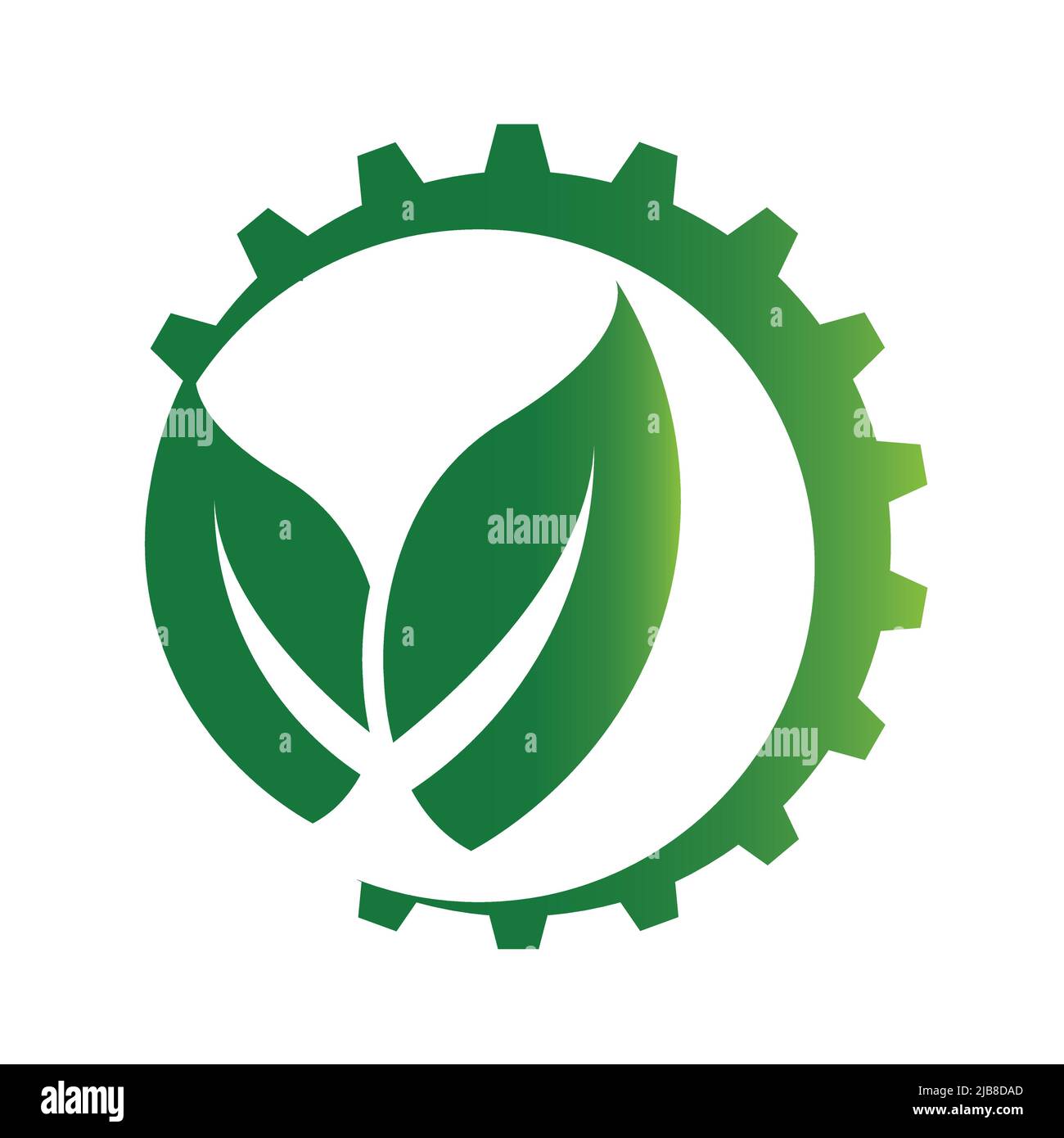 ecology gear and leaf logo,Vector illustration Stock Vector Image & Art ...