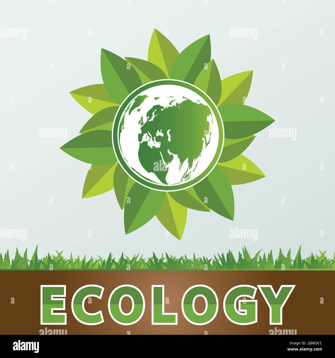 Green earth concept with leaves.Ecology cities help the world with eco ...