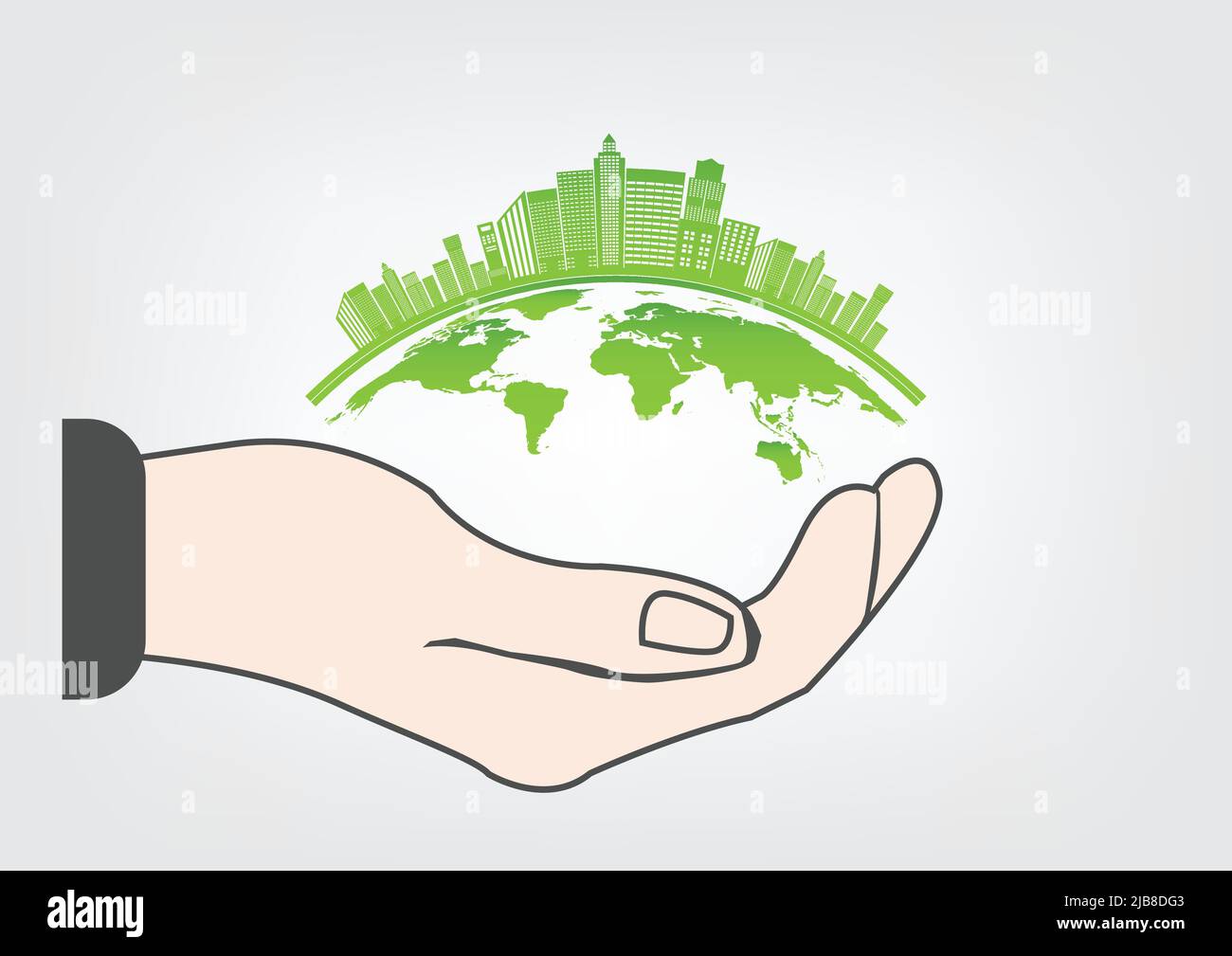 Ecology and Environmental Concept,Earth Symbol With Green Leaves Around ...