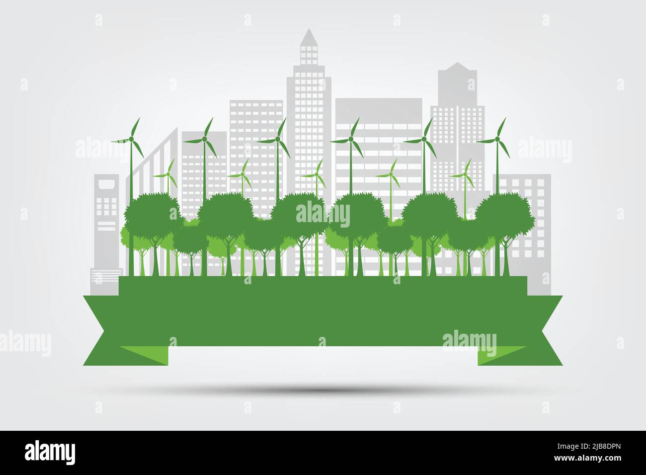 Ecology town concept and environment With Eco-Friendly Ideas,Vector ...