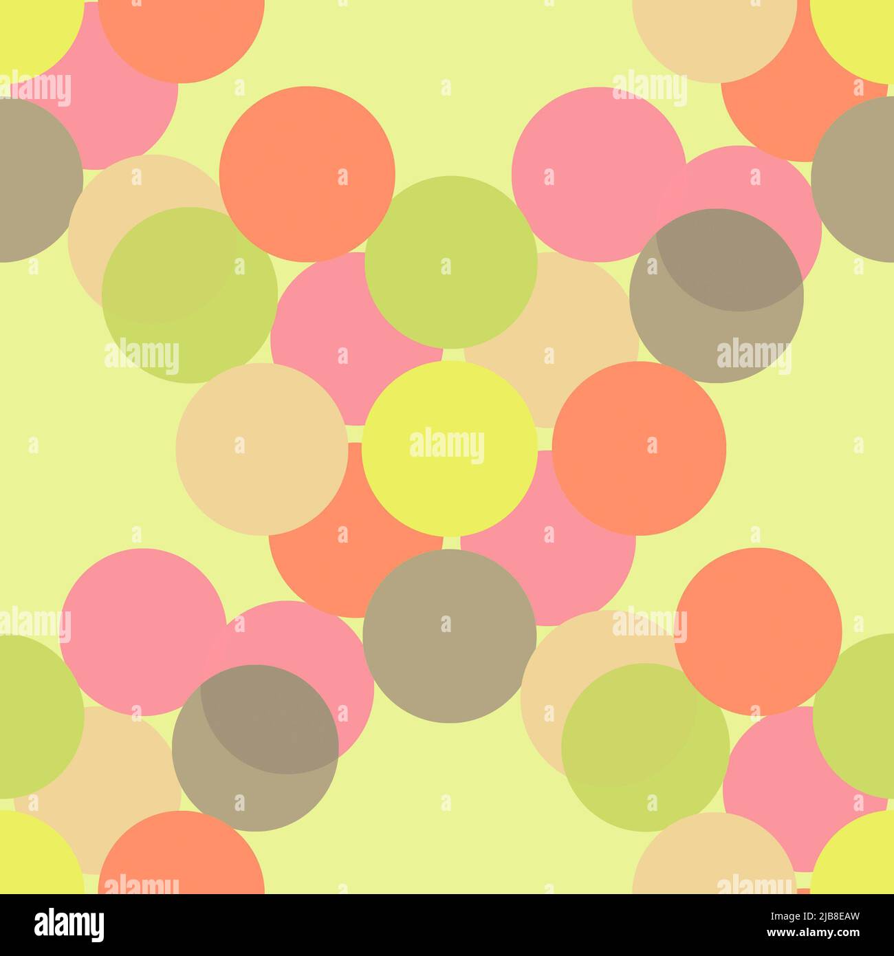 Seamless repeating pattern of yellow background with bright circles ...