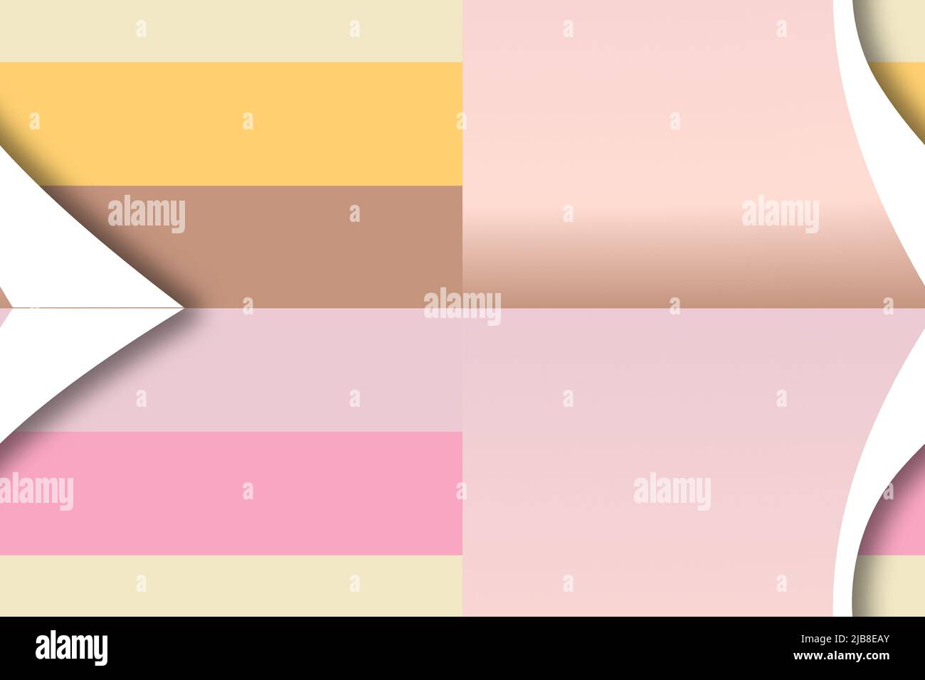 Pastel gradient toned parchment template curled to show matching color ...