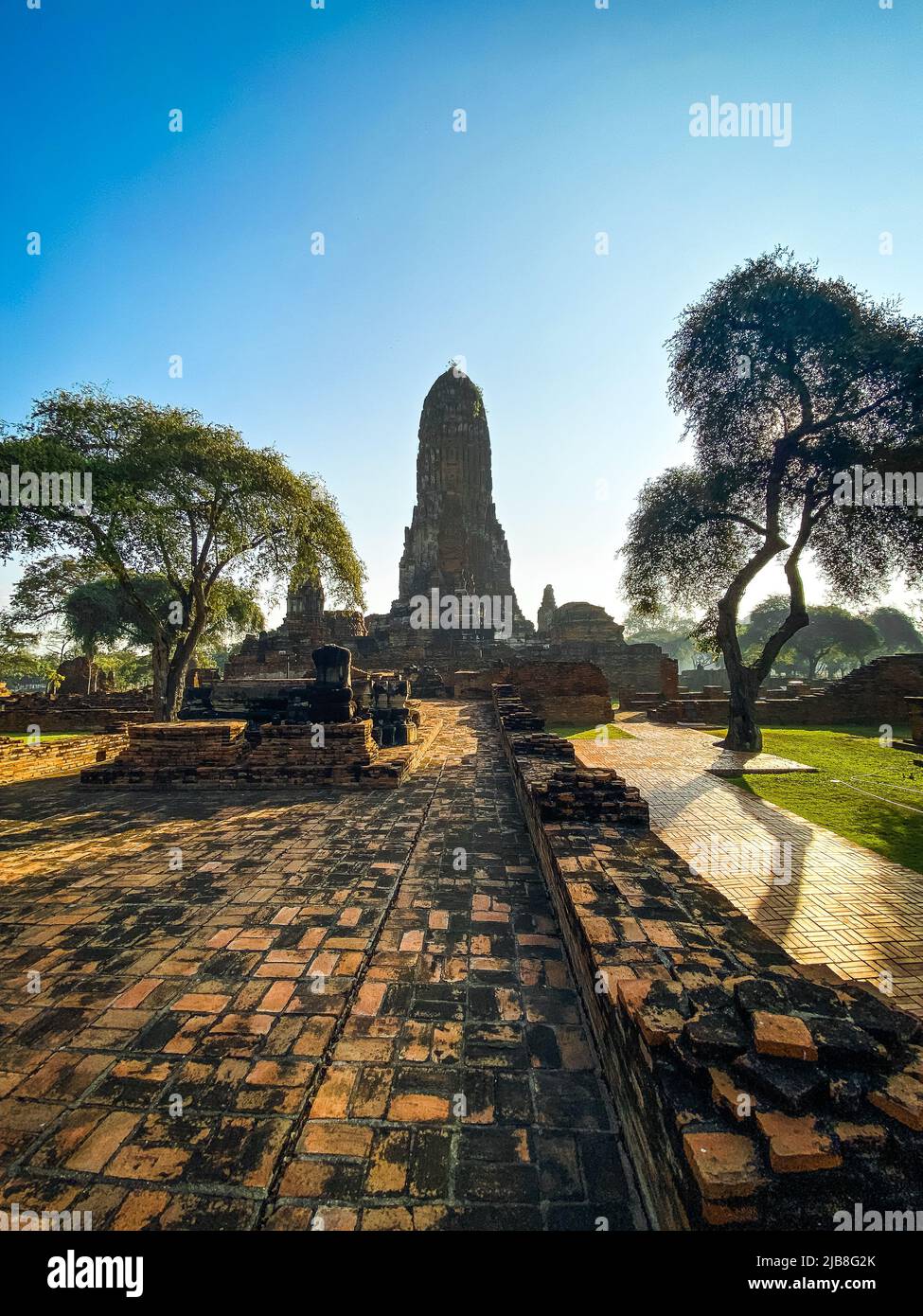 Wat Phra Mahathat temple with head statue trapped in bodhi tree in Phra ...