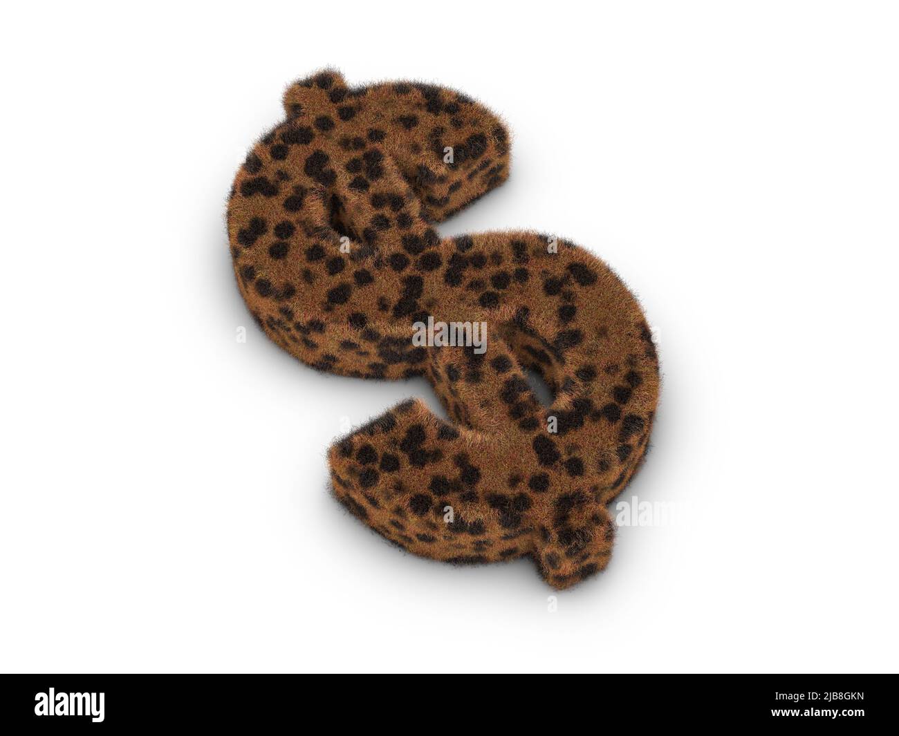 Fur dollar symbol on a white background. 3d illustration Stock Photo ...