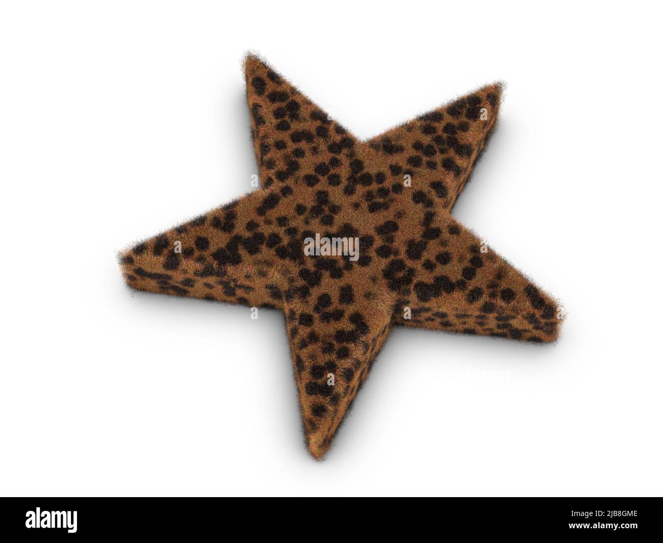 Fur star symbol on a white background. 3d illustration Stock Photo - Alamy