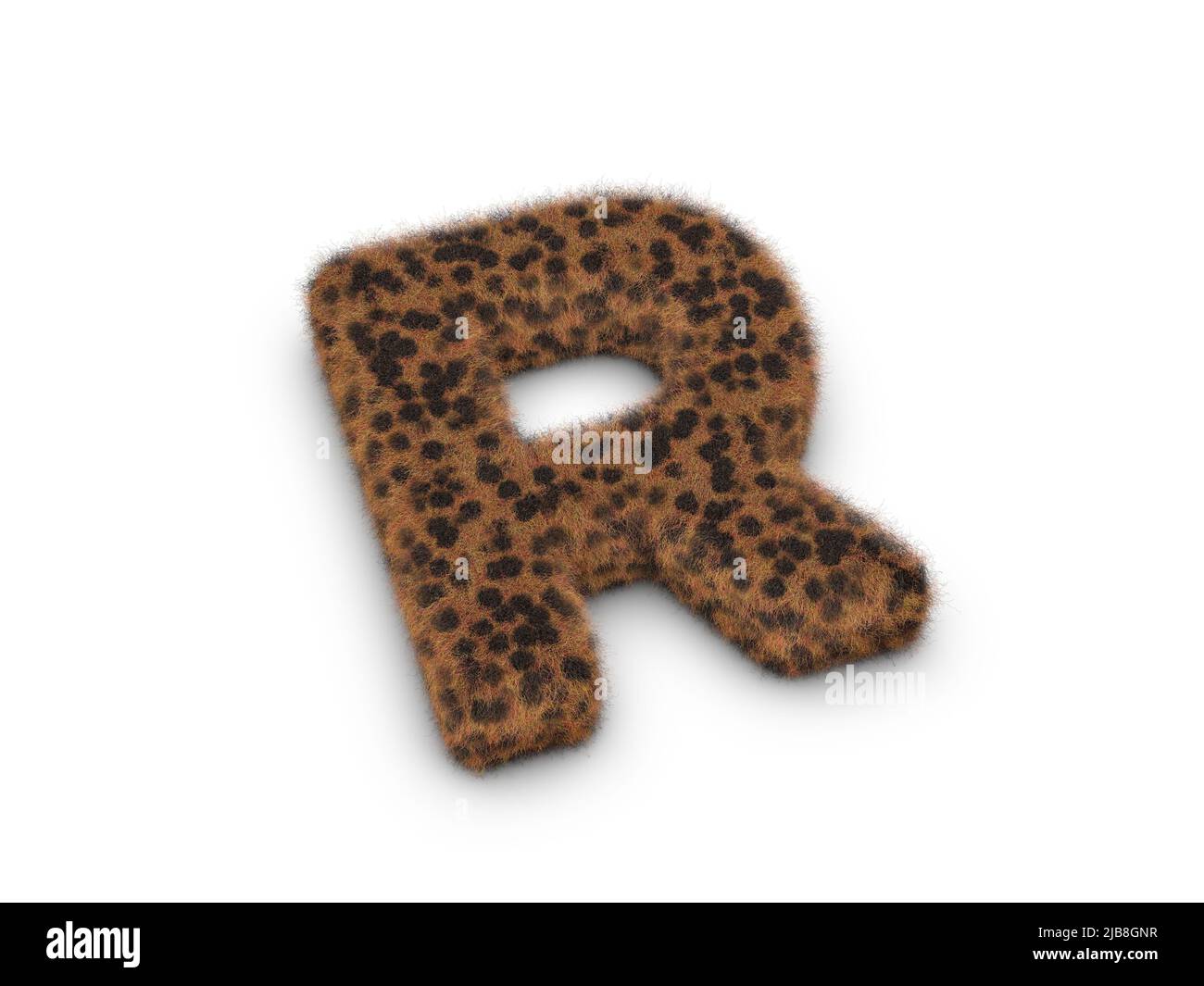 Fur letter R on a white background. 3d illustration Stock Photo - Alamy
