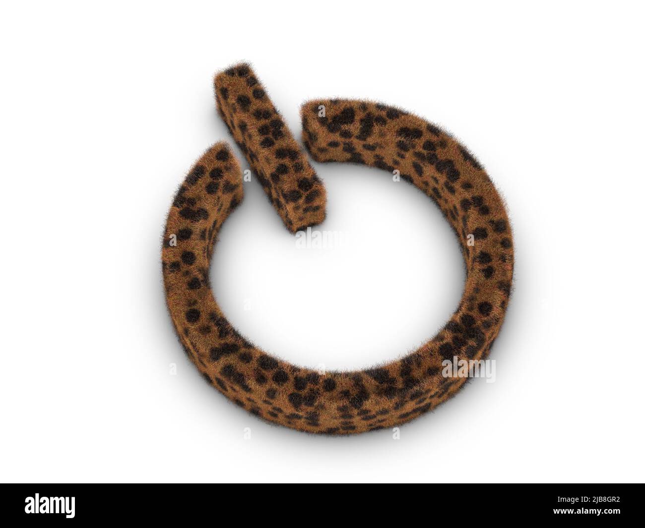 Fur power symbol on a white background. 3d illustration Stock Photo - Alamy