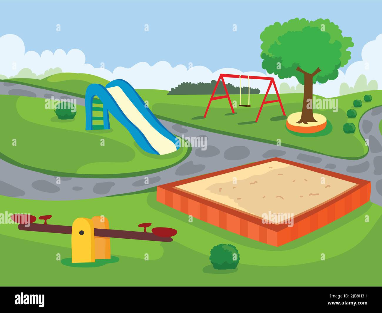 Children park illustration Stock Vector Image & Art - Alamy