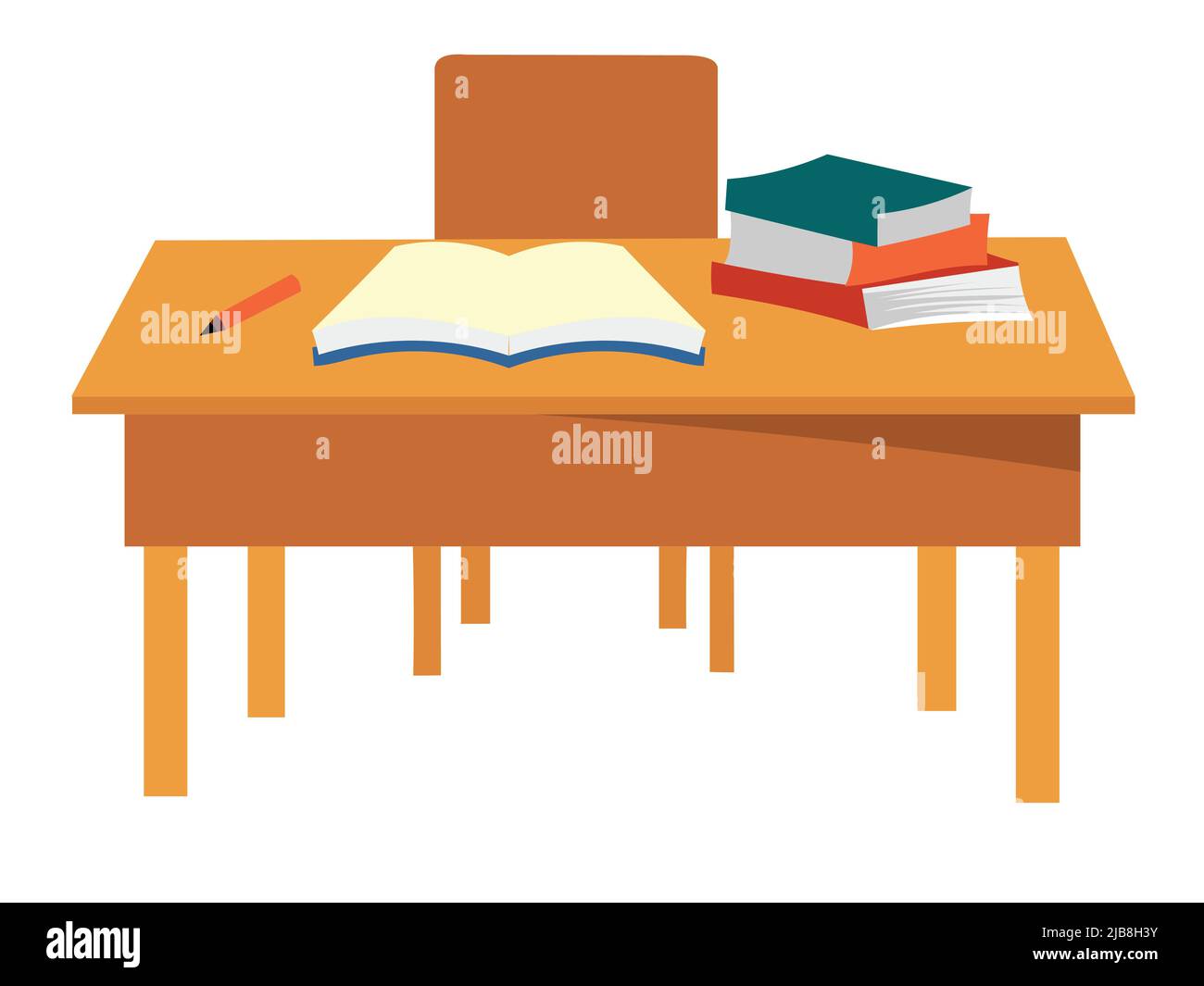 Books on table vector Stock Vector Image & Art - Alamy