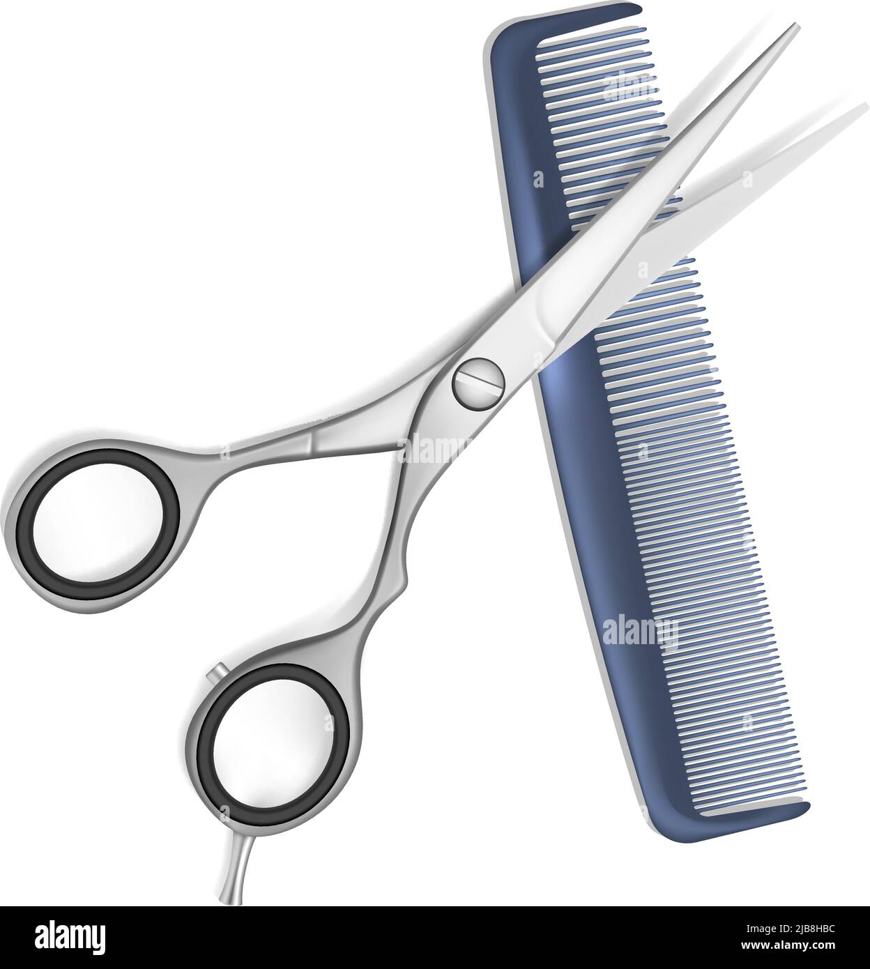 Vector Scissors and Comb for hair isolated on white Stock Vector Image ...