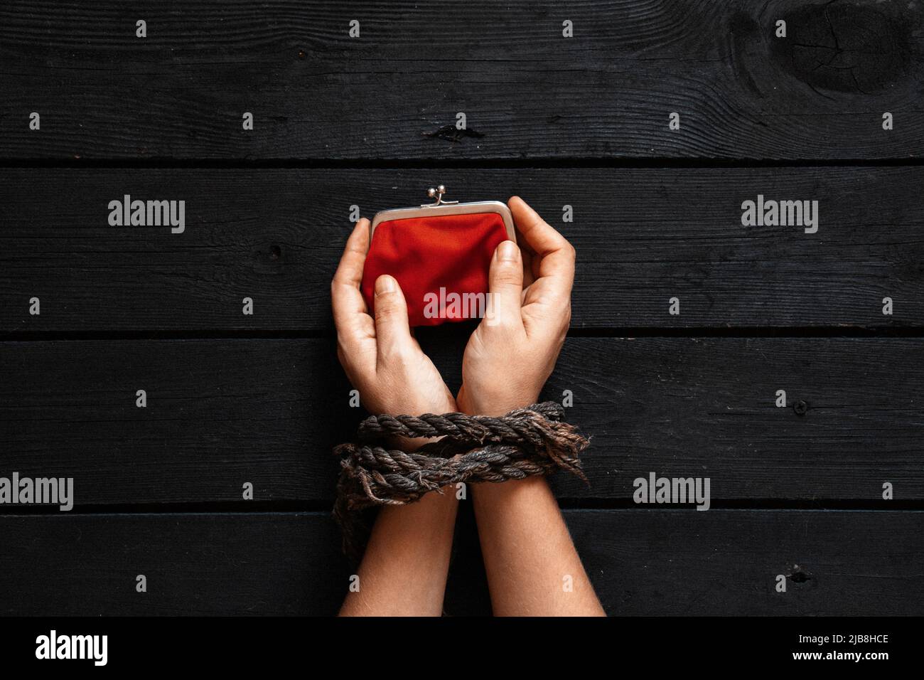 Woman tied up rope hi-res stock photography and images - Alamy