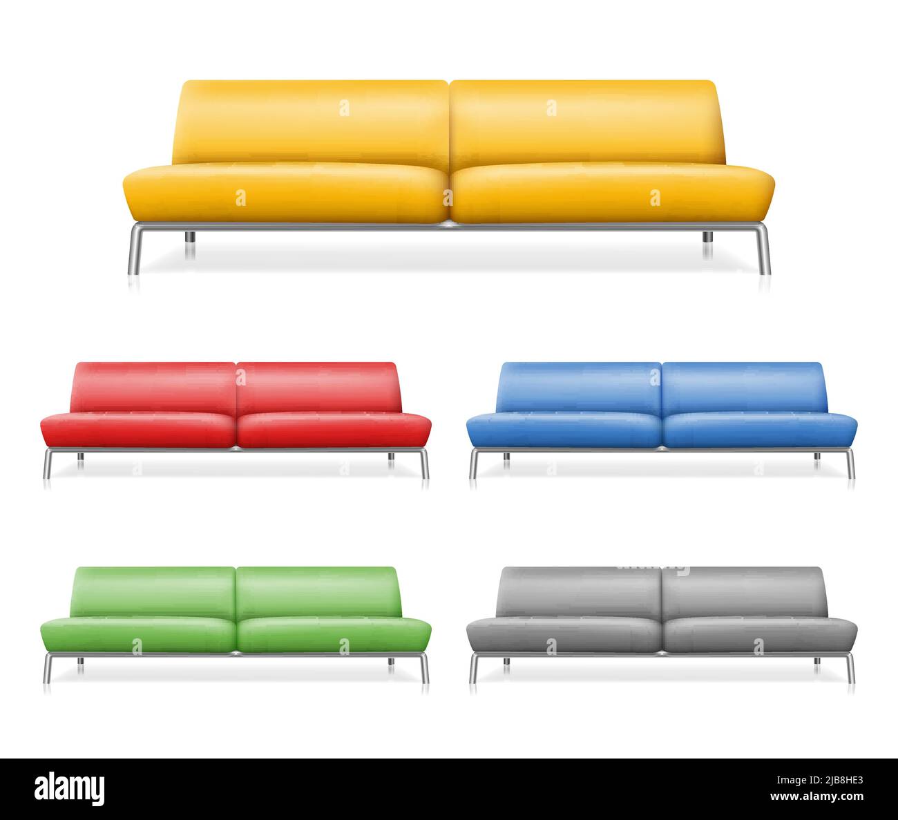 Vector sofa. Furniture design interior for room, couch comfortable ...