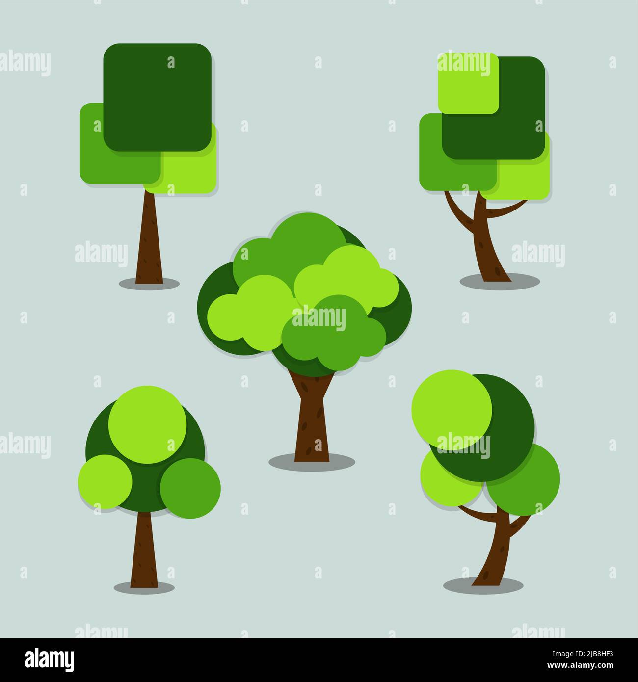 Symbols, tree icon green with beautiful leaves,Vector illustration ...