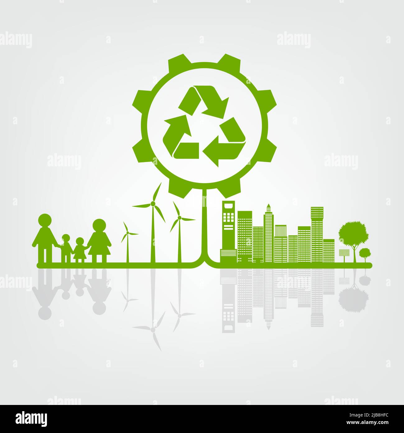 Ecology and Environmental Concept,Earth Symbol With Green Leaves Around ...