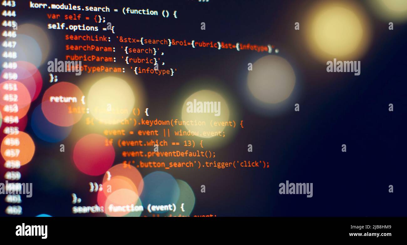Laptop Display Closeup Photo Information Technology Website Coding