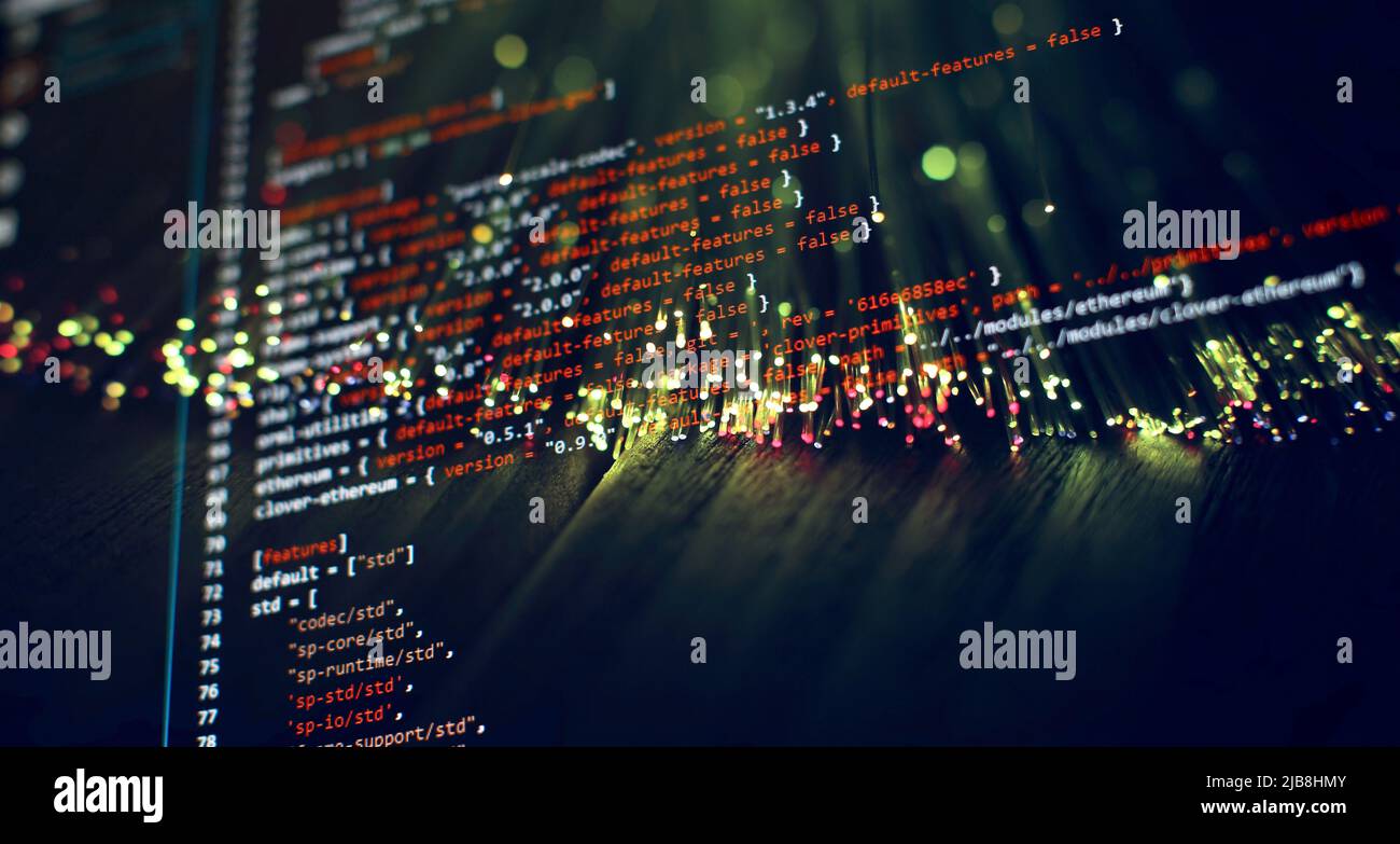 Security Code On A Computer Display Close Up Database Bits Access Stream Visualisation Php