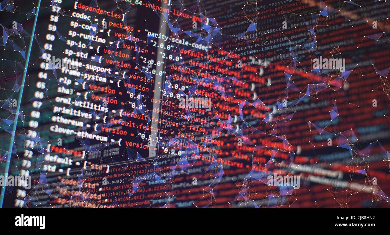 Writing programming functions on laptop. Big data and Internet of ...