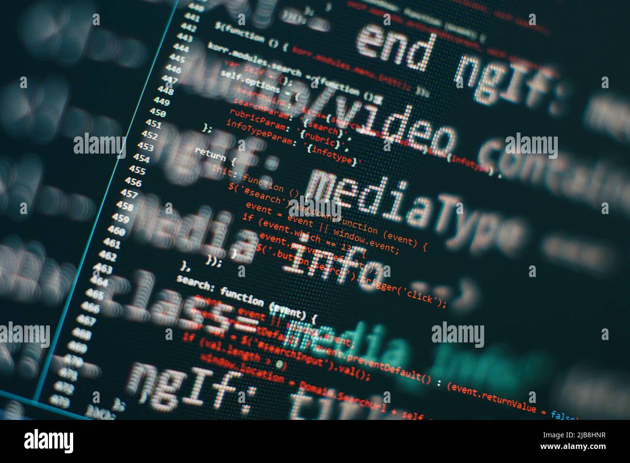 Software develop company office. Database bits access stream visualisation. Programming code ...