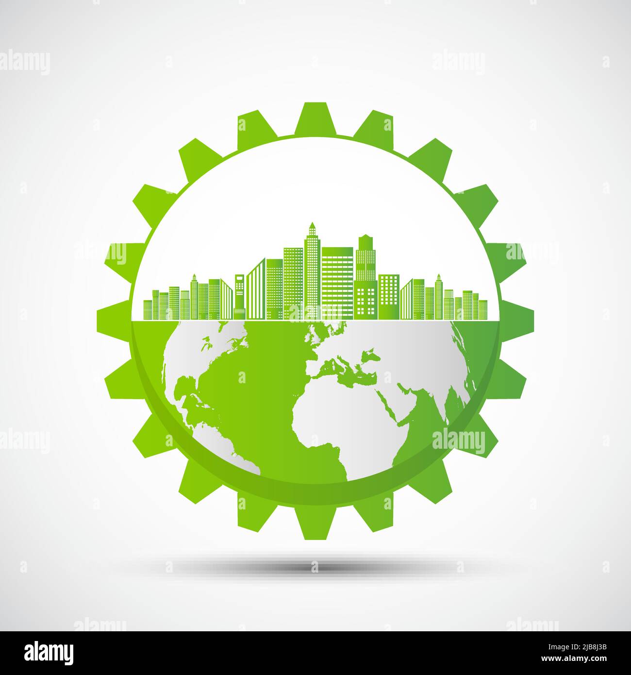 Ecology and Environmental Concept,Earth Symbol With Green Leaves Around ...