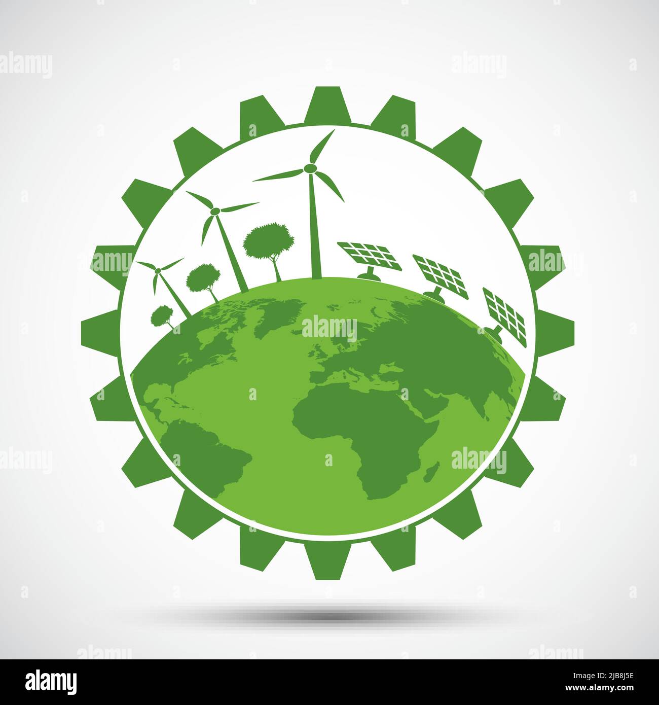 Ecology and Environmental Concept,Earth Symbol With Green Leaves Around ...