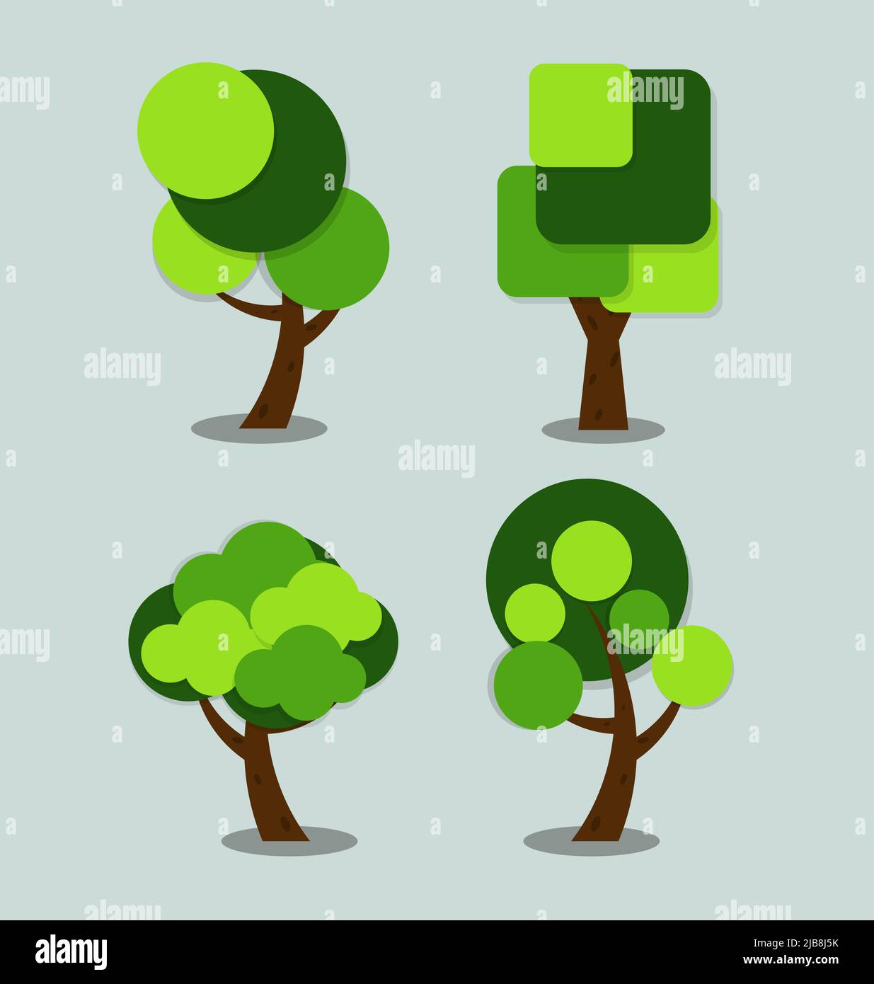 Symbols, tree icon green with beautiful leaves,Vector illustration ...