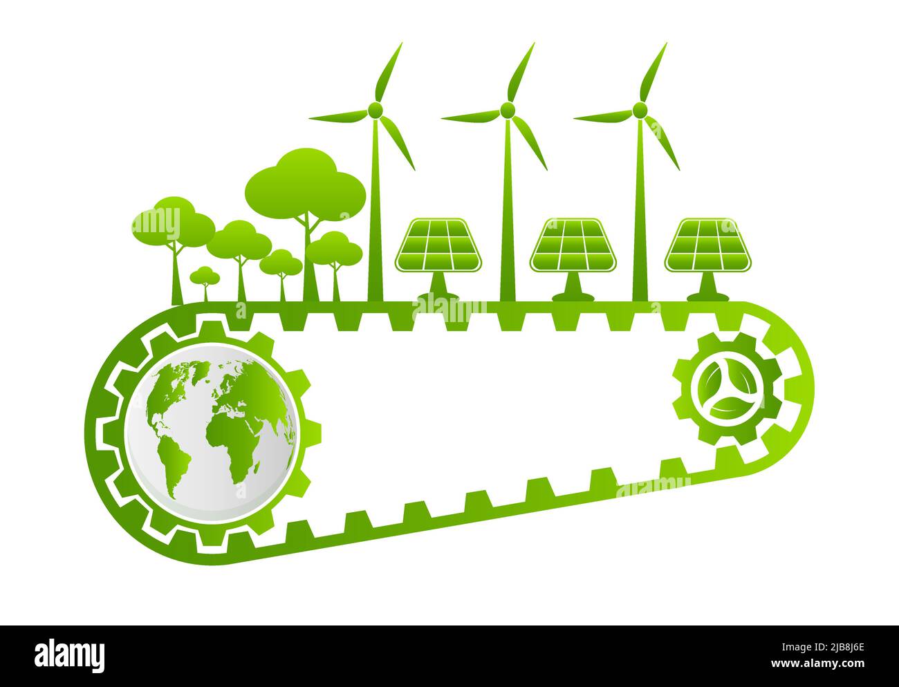 Ecology and Environmental Concept,Earth Symbol With Green Leaves Around ...