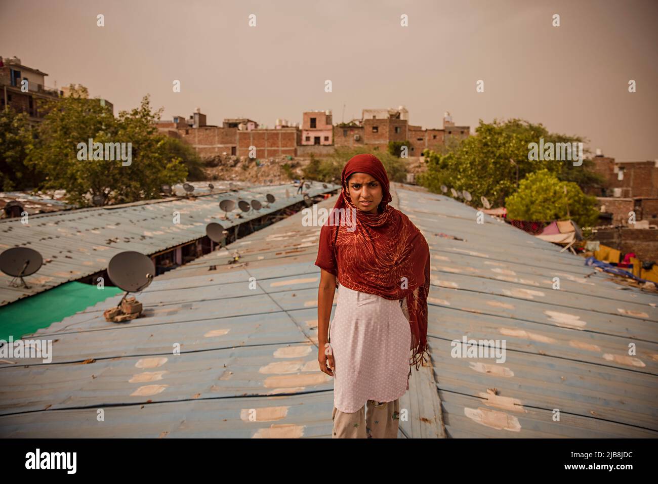 Indian rooftop view hi-res stock photography and images - Alamy