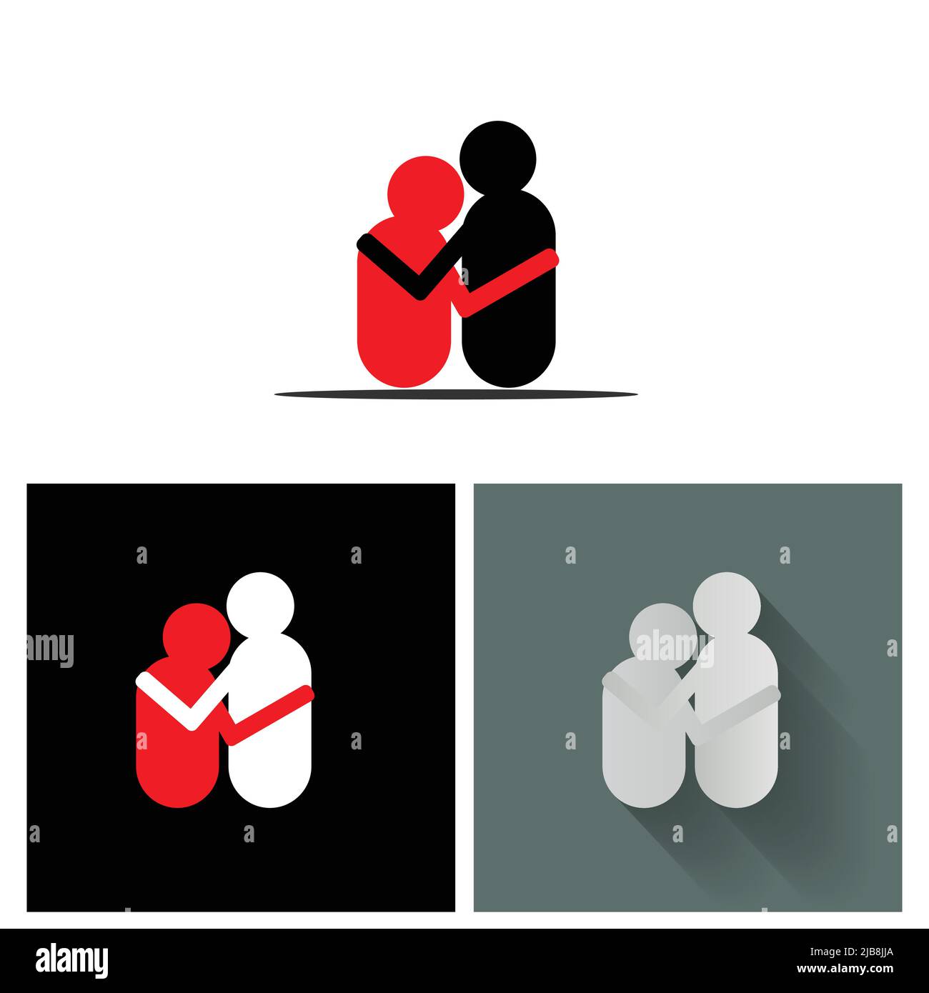 Caring for each other Stock Vector Images - Alamy