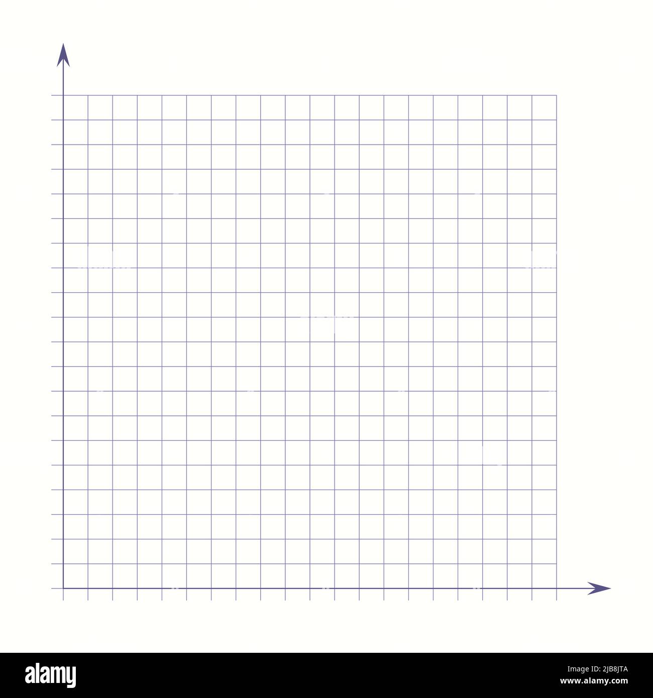 Grid paper. Mathematical graph. Cartesian coordinate system with x-axis ...