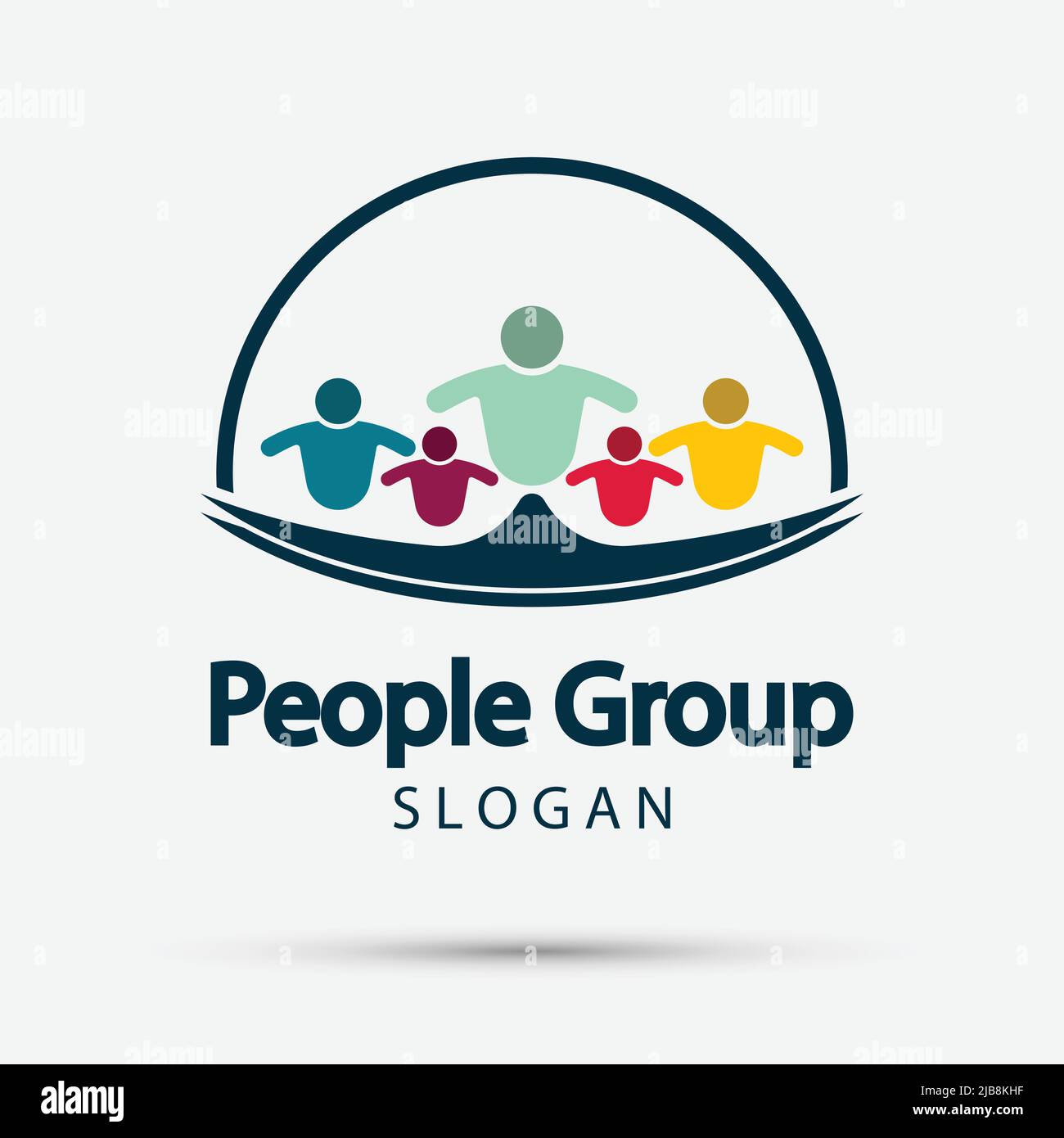 Group of five people.Teamwork meeting.people are meeting in the room ...