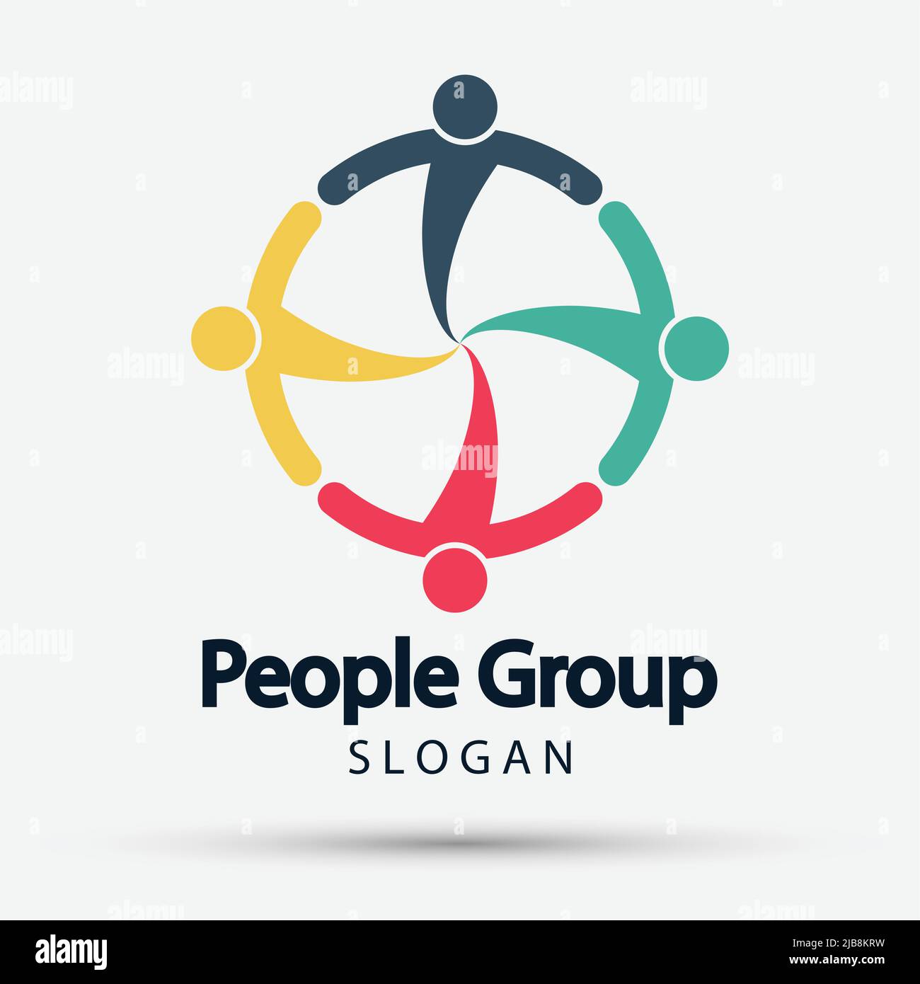 Embrace group people illustration hi-res stock photography and images ...