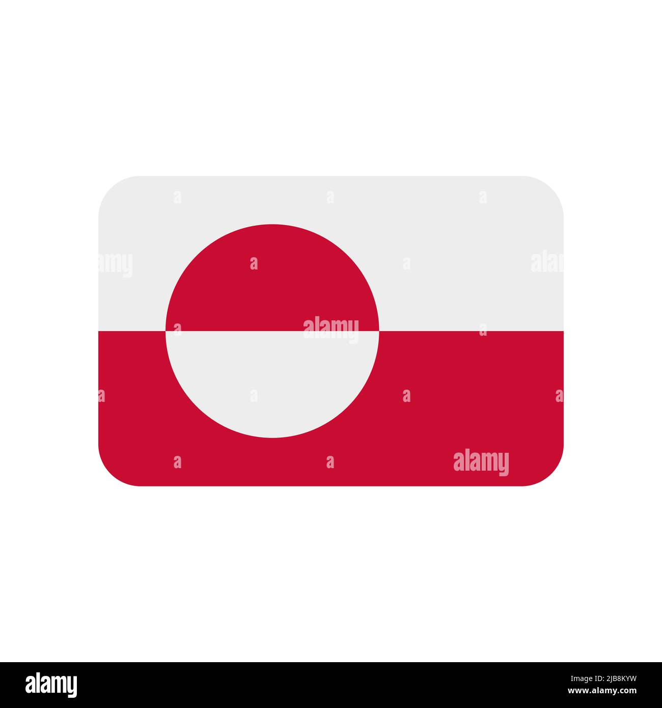 Greenland flag vector icon on white background Stock Vector Image & Art ...